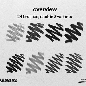 24 Procreate Marker Brushes - Etsy