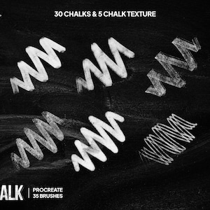 35 Procreate Chalk Brushes - Etsy