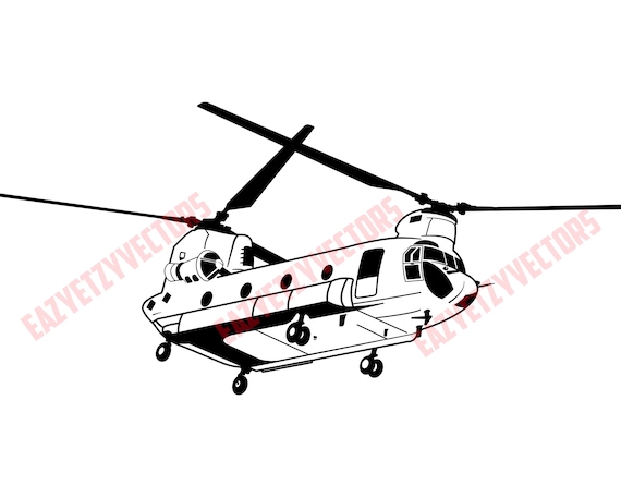 Chinook Helicopter Drawing