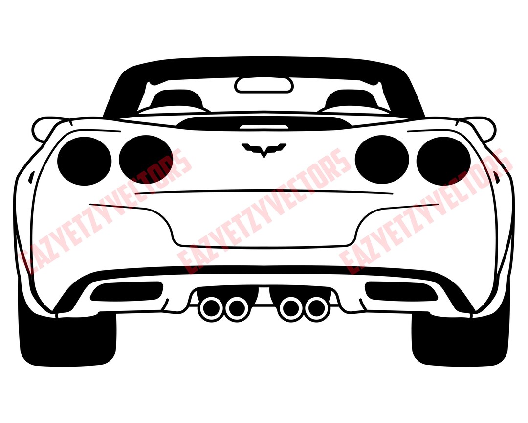 2012 Chevrolet Corvette Vector File Drawing - Etsy