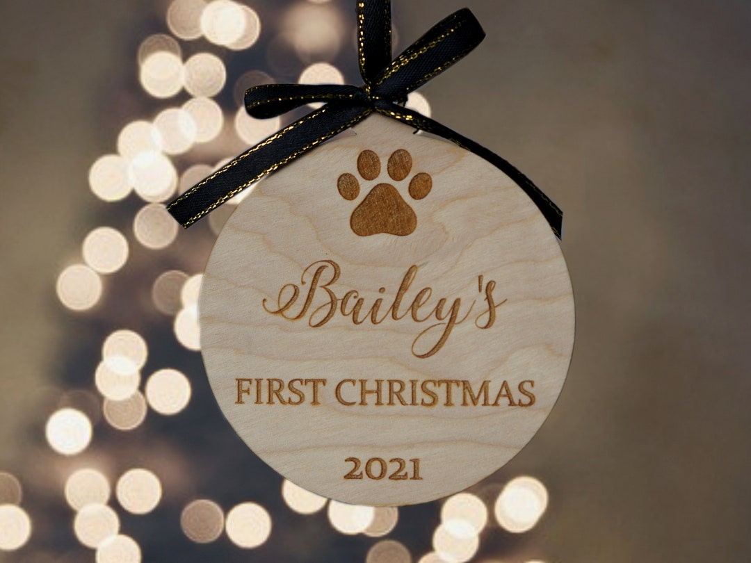 Personalised Dog First Christmas Decoration, Personalised Christmas Dog ...
