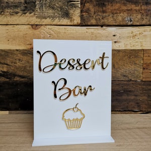 Dessert Bar Sign, Sweets Table Acrylic Display, Sweet Table Sign ...
