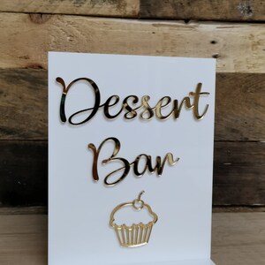 Dessert Bar Sign, Sweets Table Acrylic Display, Sweet Table Sign ...