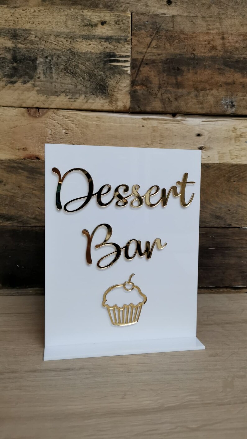 Dessert Bar Sign Sweets Table Acrylic Display Sweet Table - Etsy