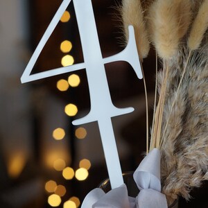 Wedding Table Numbers on Stick, Table Numbers on Stand, Banqueting ...