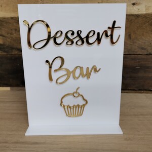 Dessert Bar Sign, Sweets Table Acrylic Display, Sweet Table Sign ...