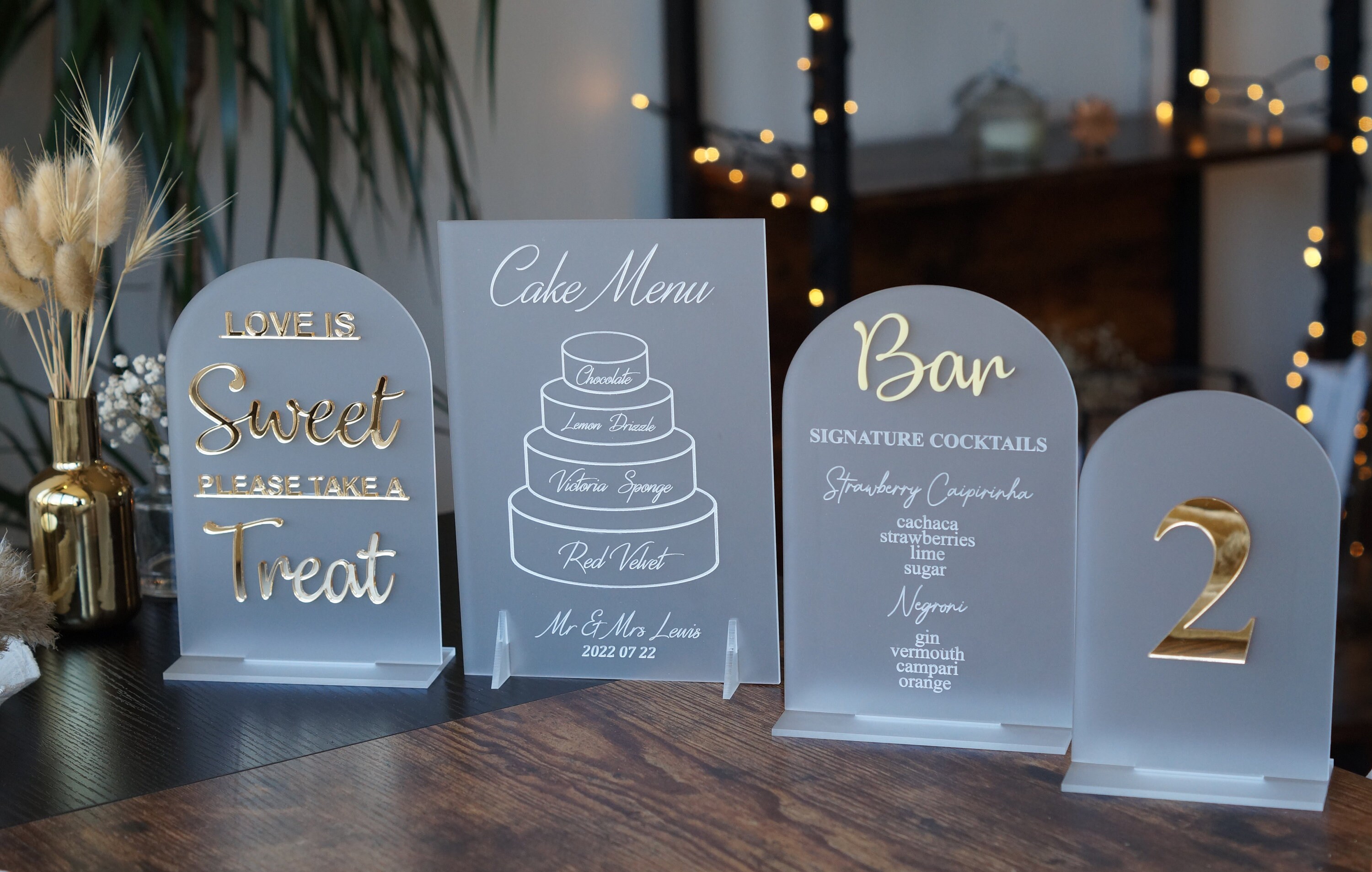 Personalised Wedding Cake Menu Sign Wedding Cake Flavour - Etsy