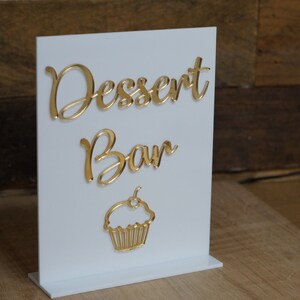 Dessert Bar Sign, Sweets Table Acrylic Display, Sweet Table Sign ...
