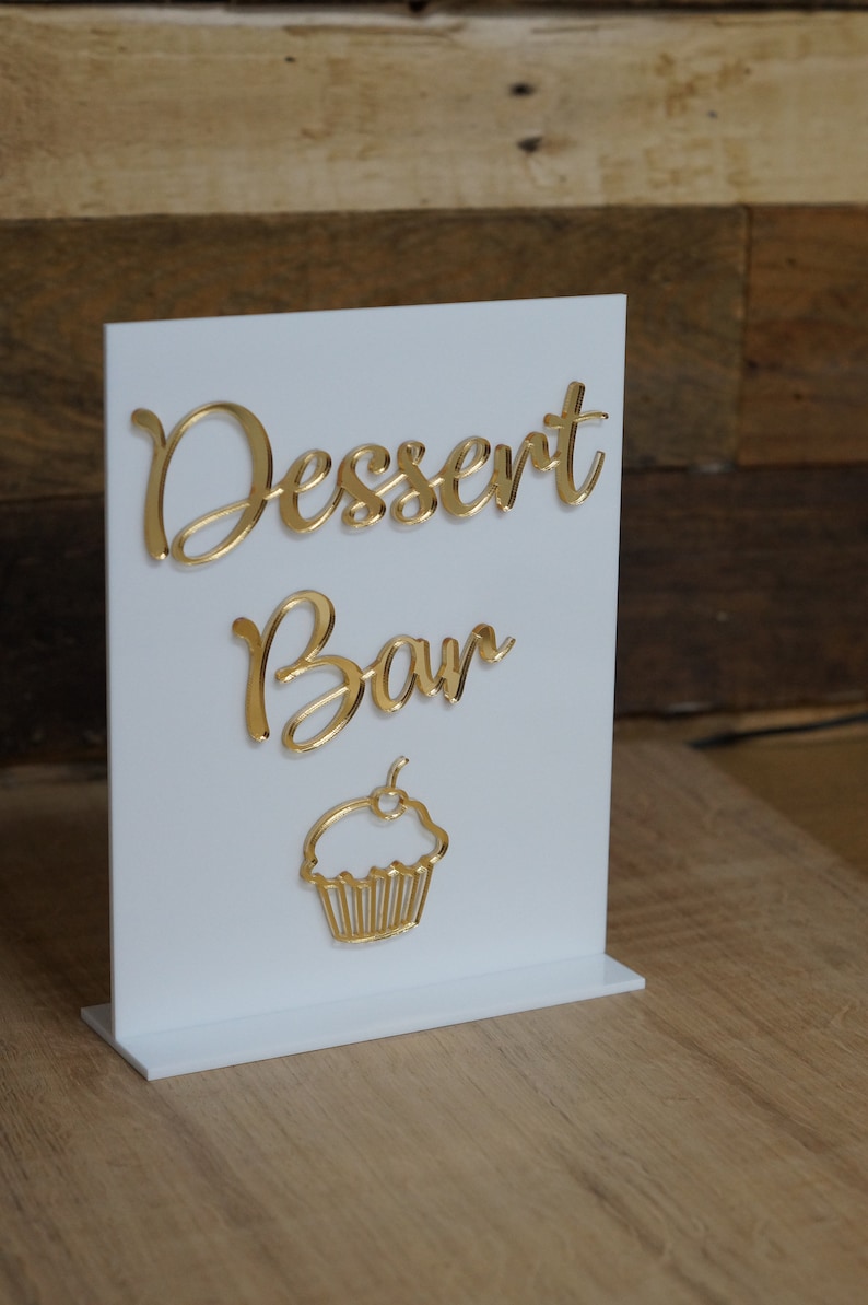 Dessert Bar Sign Sweets Table Acrylic Display Sweet Table - Etsy