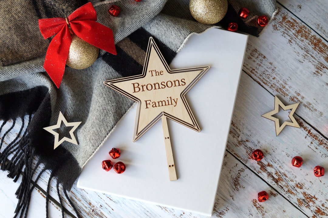 Personalised Christmas Tree Topper, Star Christmas Tree Topper, Tree ...