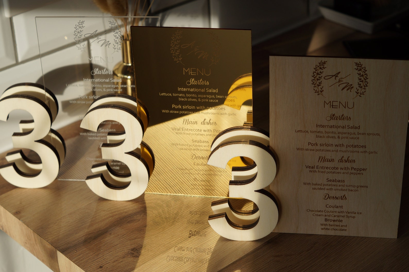 Custom Table Number With Menu Personalised Table Number and - Etsy UK