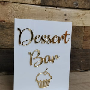 Dessert Bar Sign, Sweets Table Acrylic Display, Sweet Table Sign ...