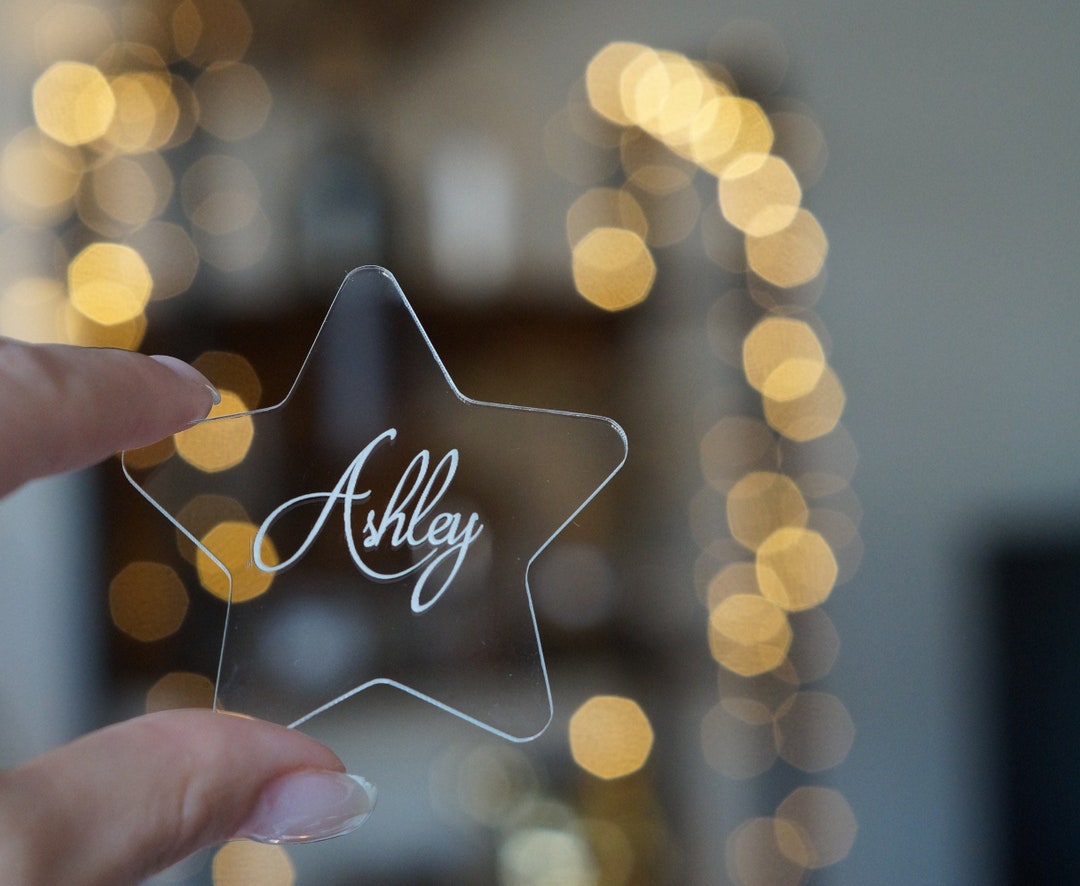 Star Place Card, Personalised Acrylic Place Card, Table Setting for ...