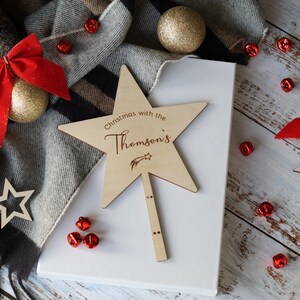 Personalised Christmas Tree Topper, Star Christmas Tree Topper, Tree ...