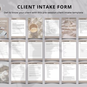 Client Coaching Intake Forms for Coaches, Therapist, Coaching Form ...