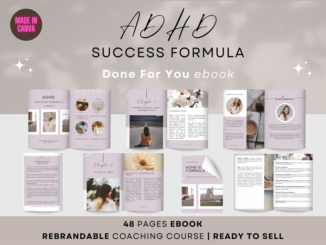 ADHD Success Formula Ebook & Guide for ADHD Coach Rebrandable Coaching ...