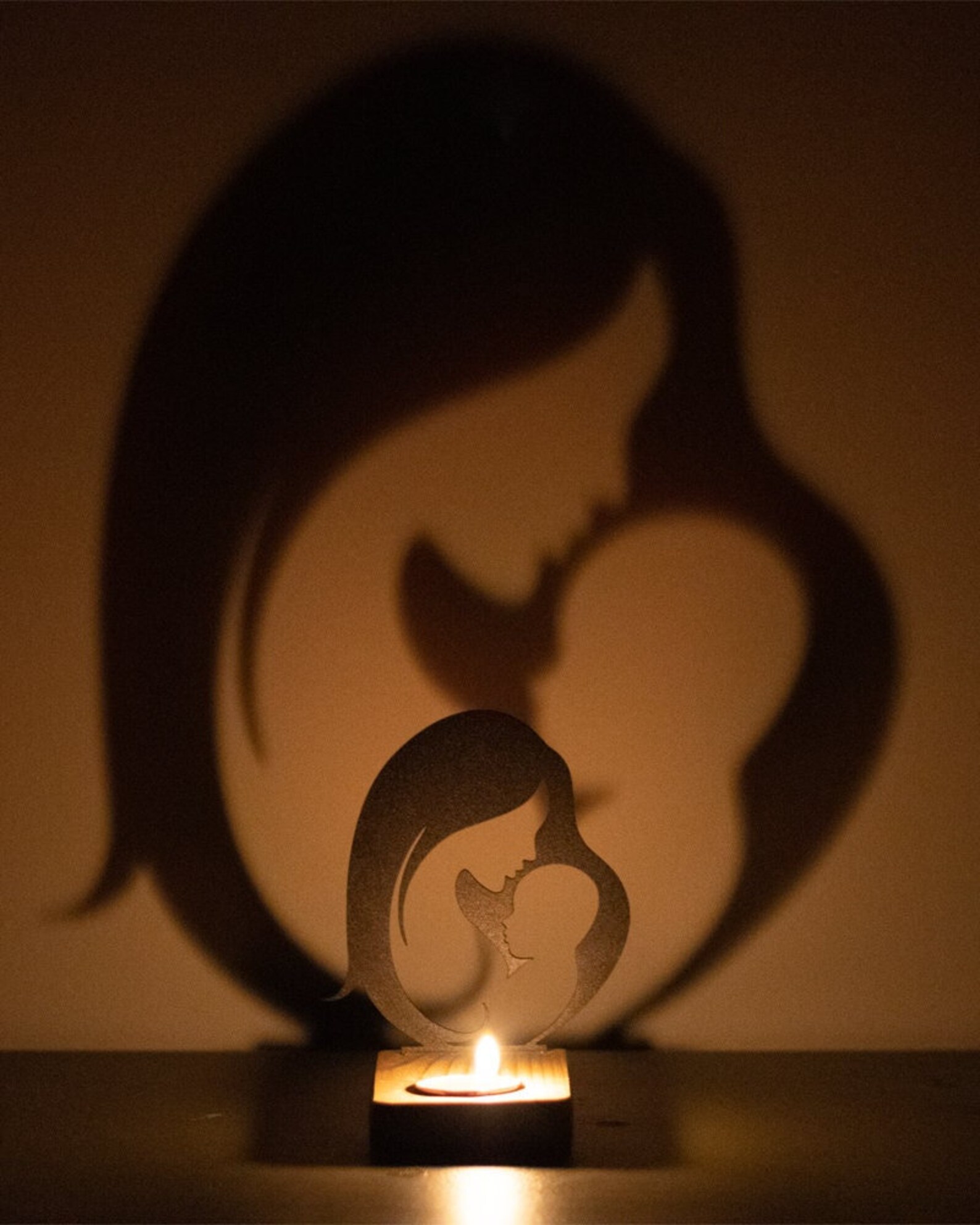 Decorative Candle Holder Mother and Child Candle Holder Home - Etsy