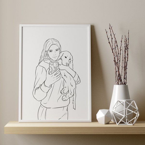 Dog and Owner Art - Etsy