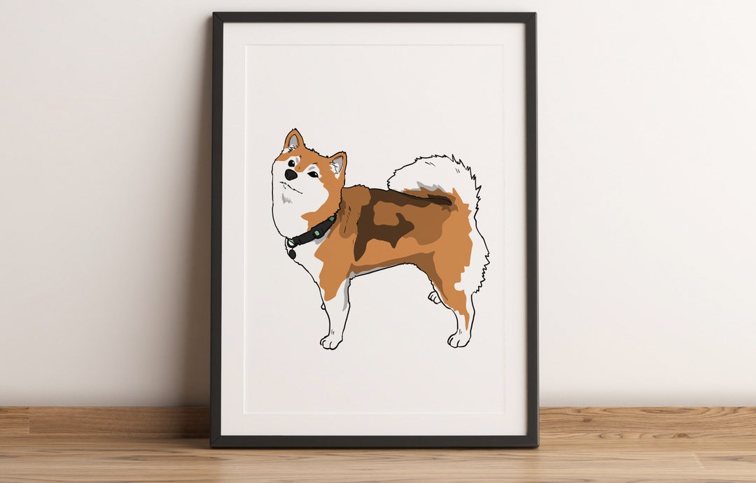 Custom Dog Portrait From Photo, Printable Dog Drawing, Custom Pet ...