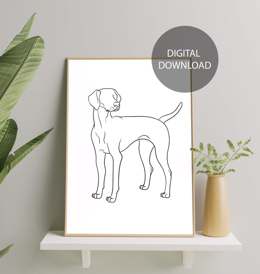 Vizsla Line Art Print Vizsla Minimalist Wall Art Vizsla Art - Etsy