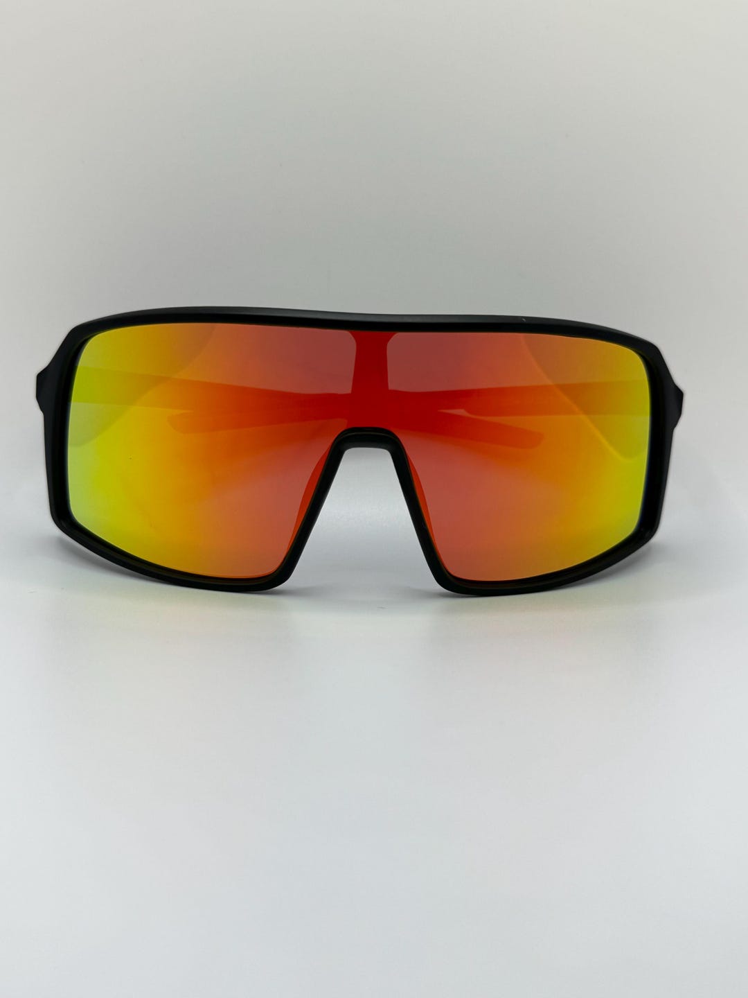 Polarized Red Mirrored Sports Sunglasses: UV400 Protection for Men ...