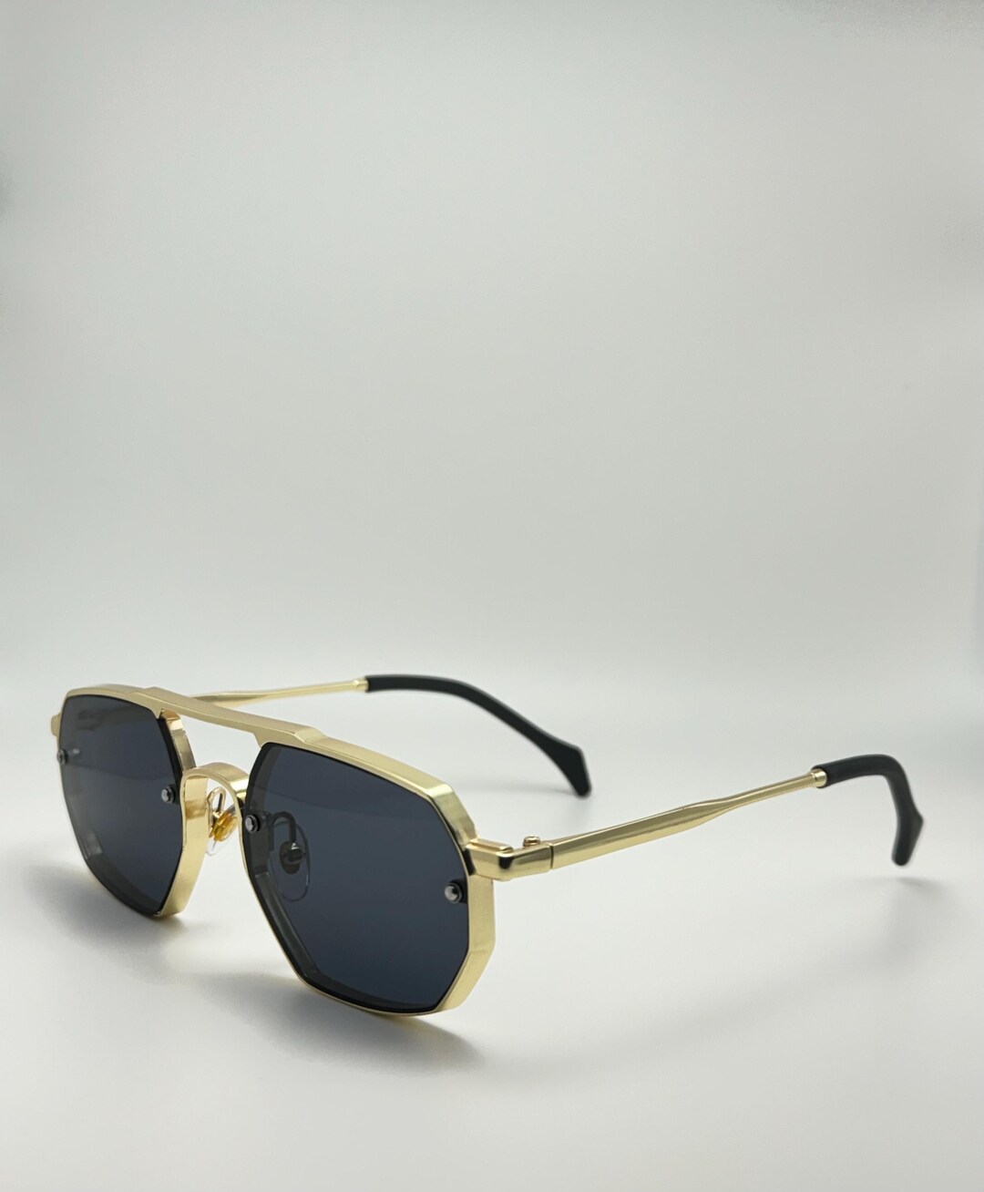 Steampunk Sunglasses: Double Bridge Metal Frame, UV400 Protection - Etsy