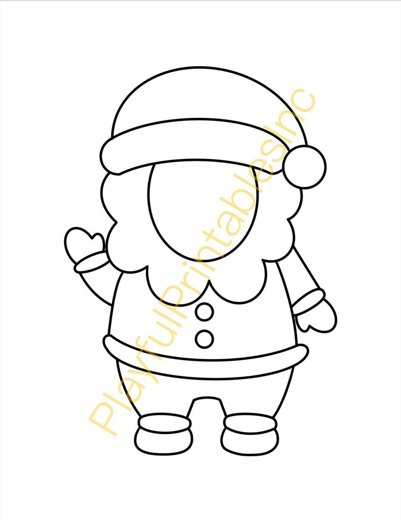 Personalized "selfie Santa" Coloring Christmas Craft - Etsy