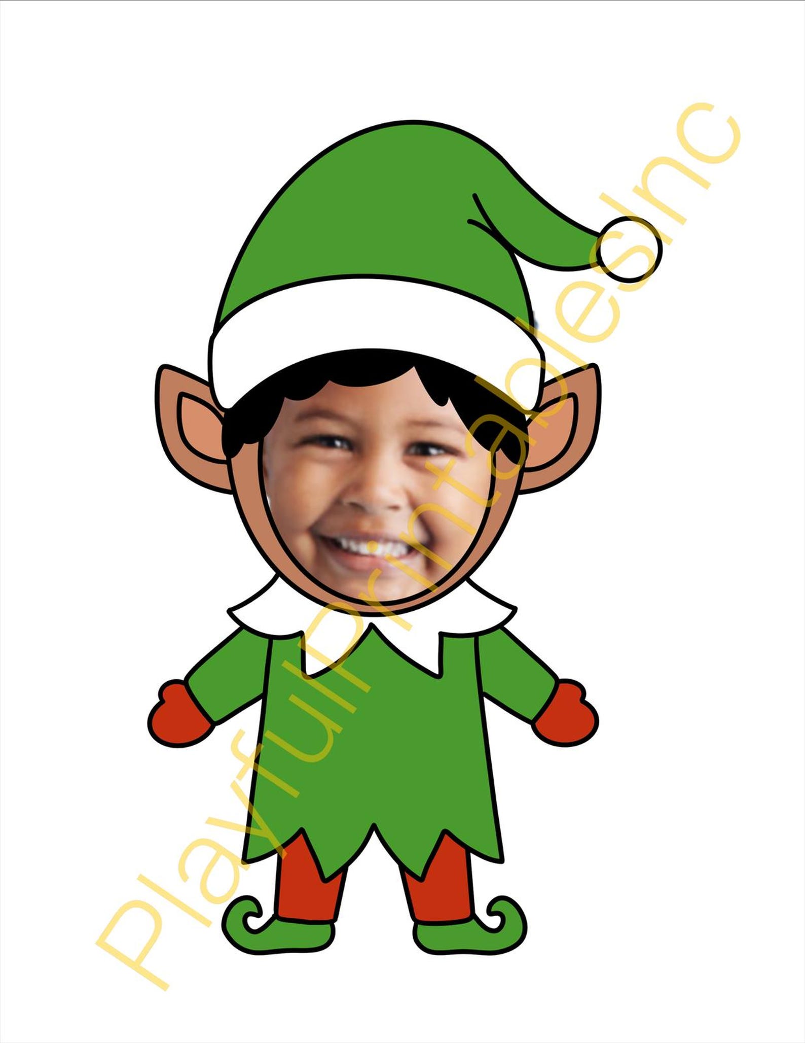 Personalized Boy Elf Face Insert & Coloring Page - Etsy Canada