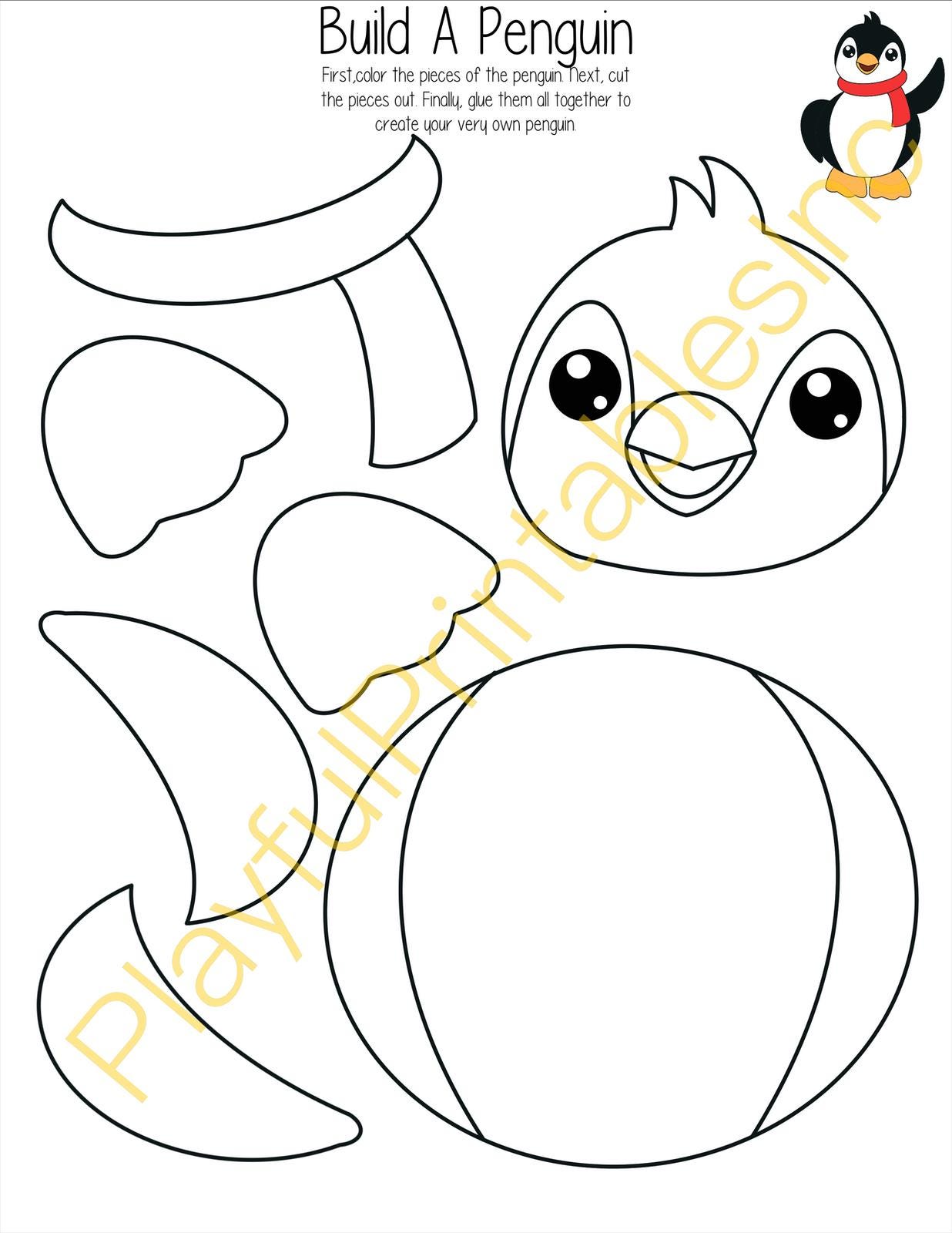 Build a Penguin Craft Activity - Etsy