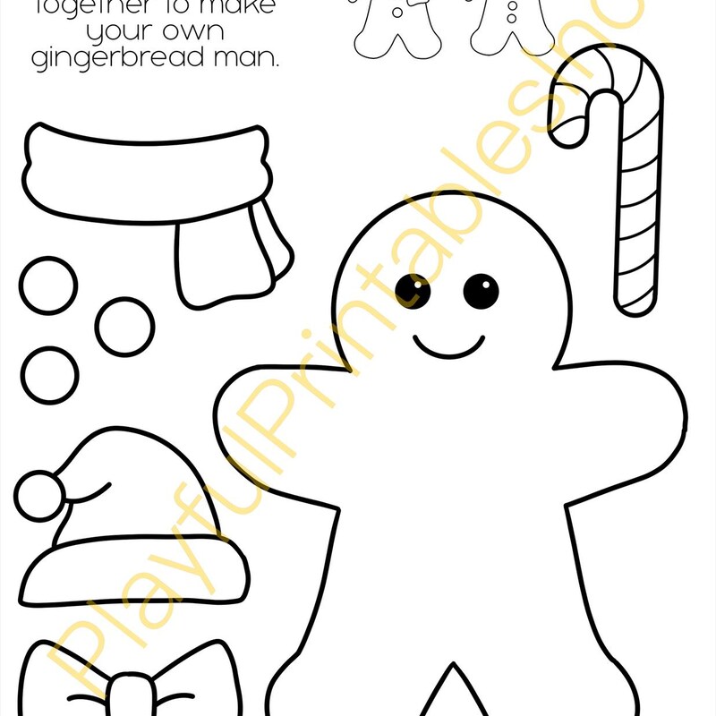 Build Gingerbread Man Craft - Etsy