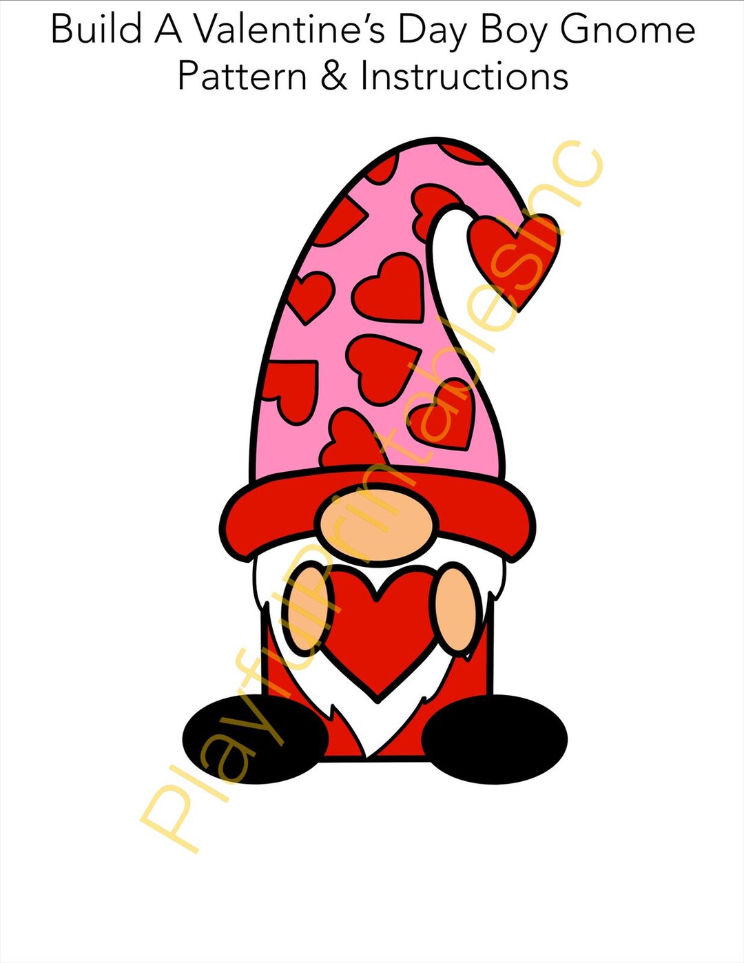 Build Your Own Valentine’s Day Boy Gnome Craft - Etsy