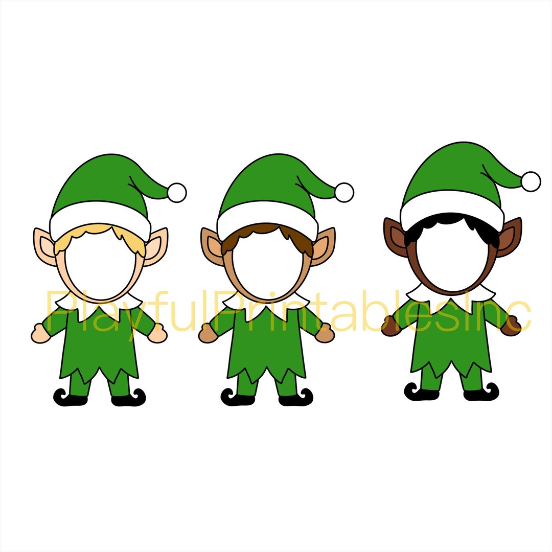 Personalized Boy Elf Photo Insert Template - Etsy