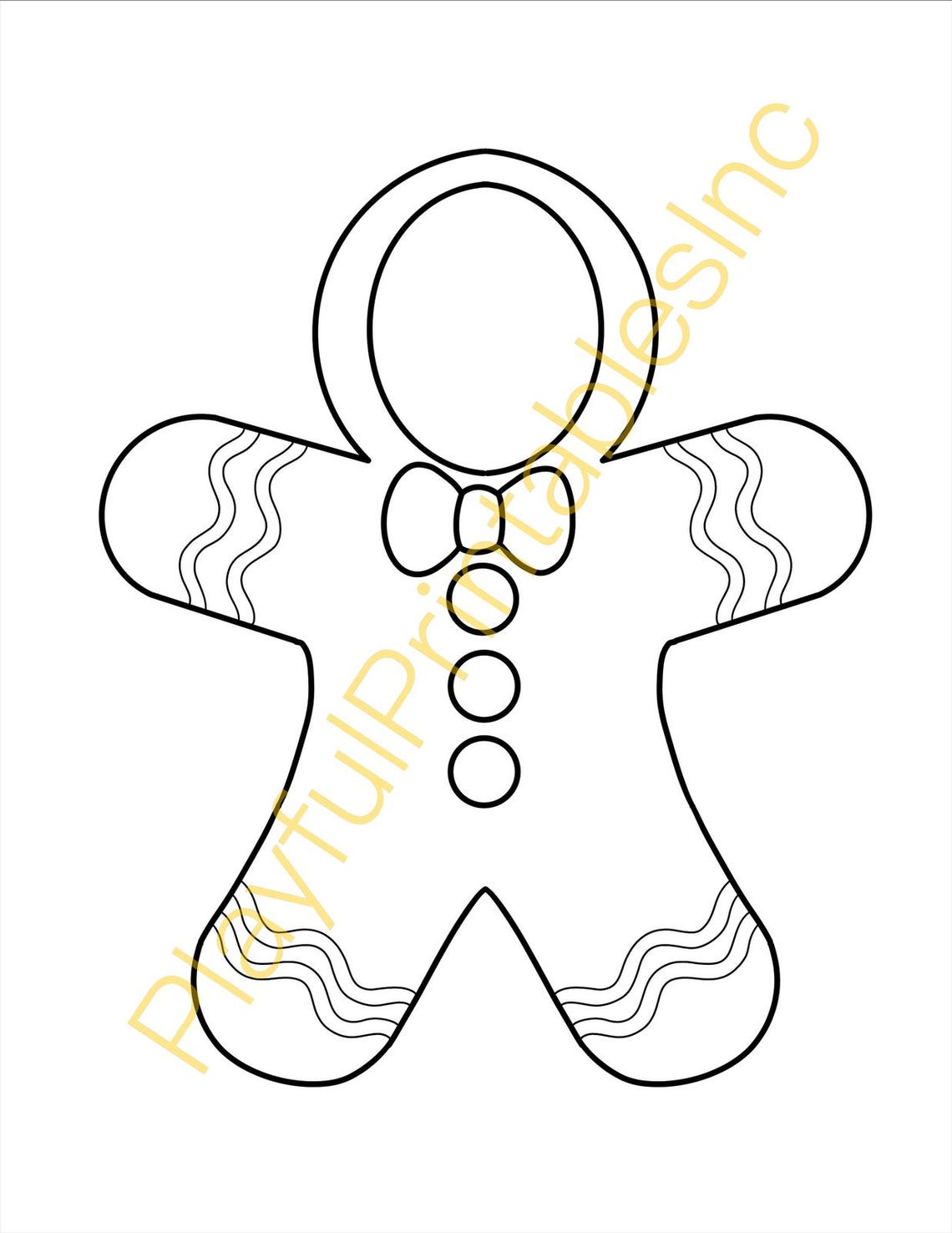 Personalized Gingerbread Man Face Insert & Coloring Page - Etsy