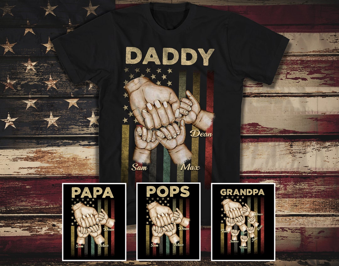 Daddy Fist Bump Custom Shirt, Custom Kids Name Shirt for Dad ...