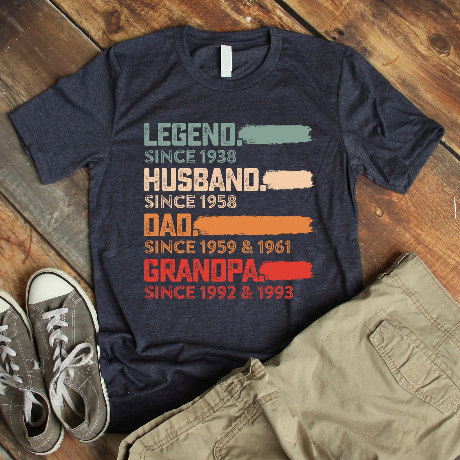 Legend Husband Daddy Papa Customized Shirt Personalized - Etsy