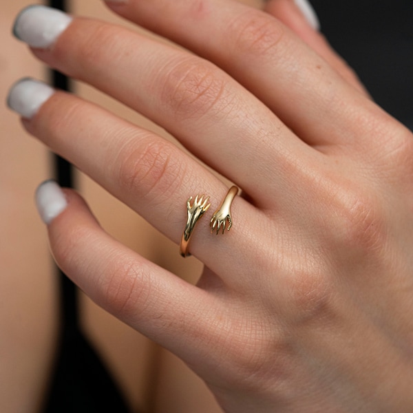 Hug Ring Gold - Etsy