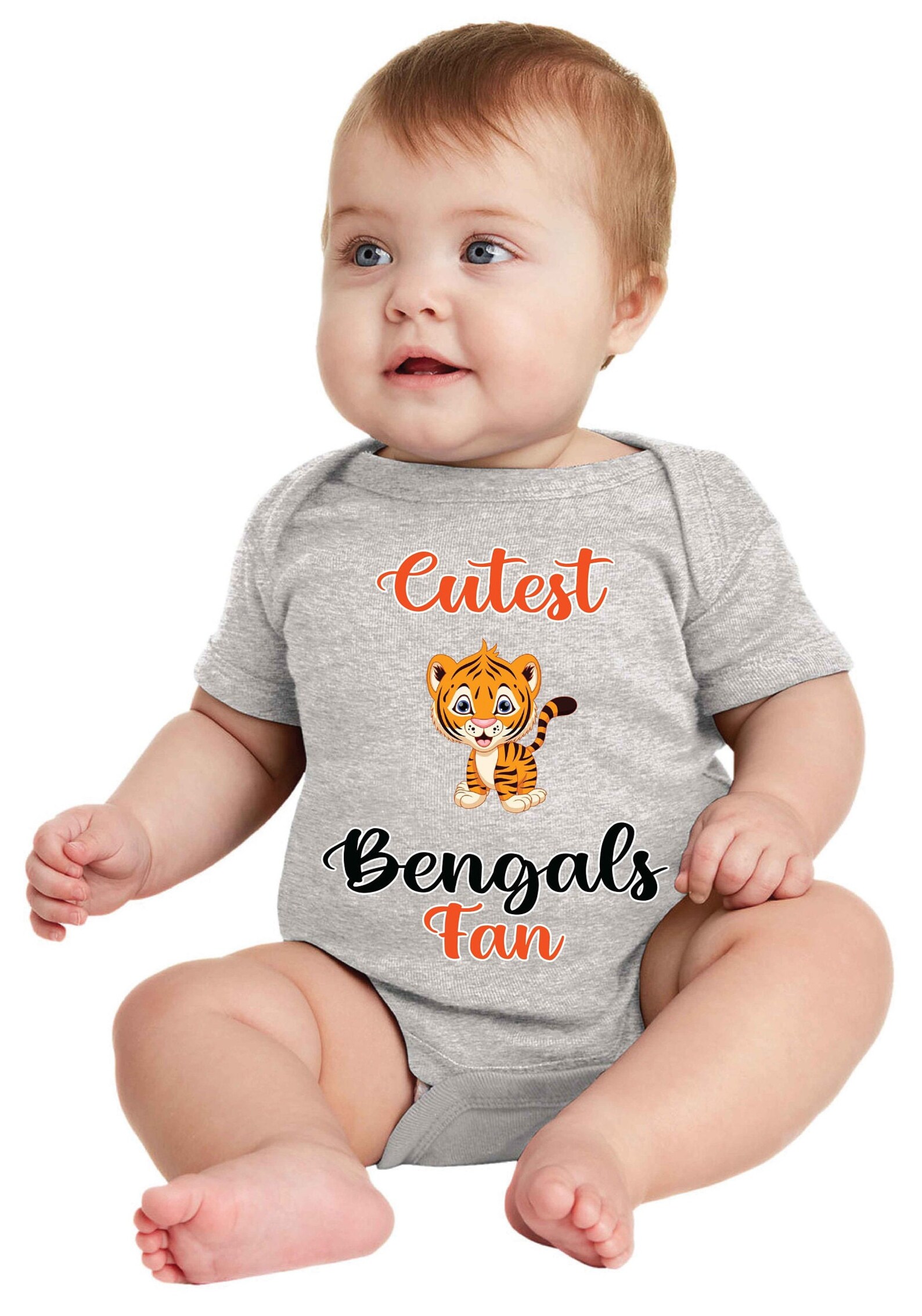 Cutest Bengals Fan Babysuit Bodysuit. Personalized Football Fan Baby ...