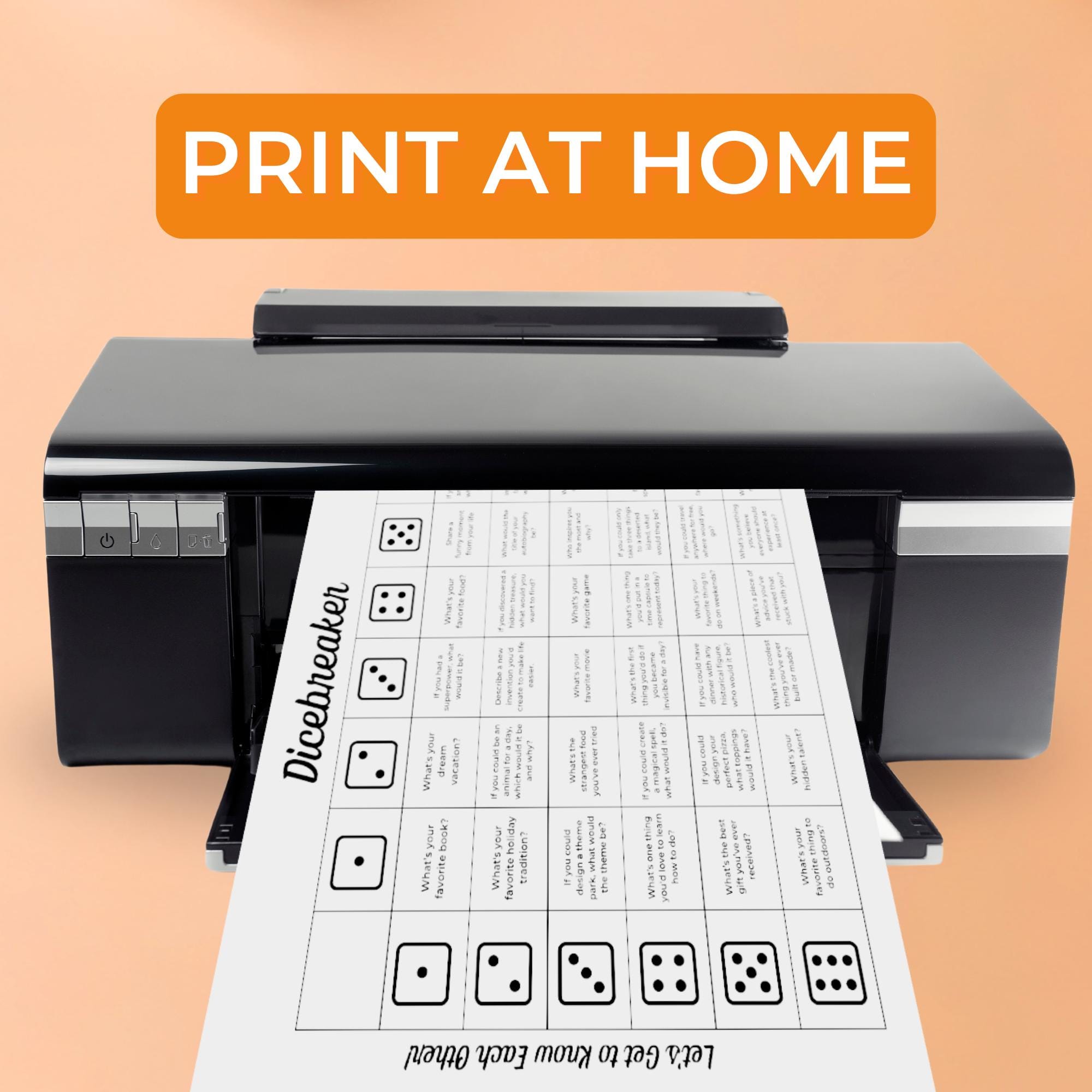 Dicebreaker Game Getting to Know You Icebreaker Questions Printable ...