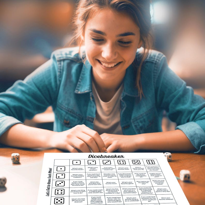 Dicebreaker Game Getting to Know You Icebreaker Questions Printable ...