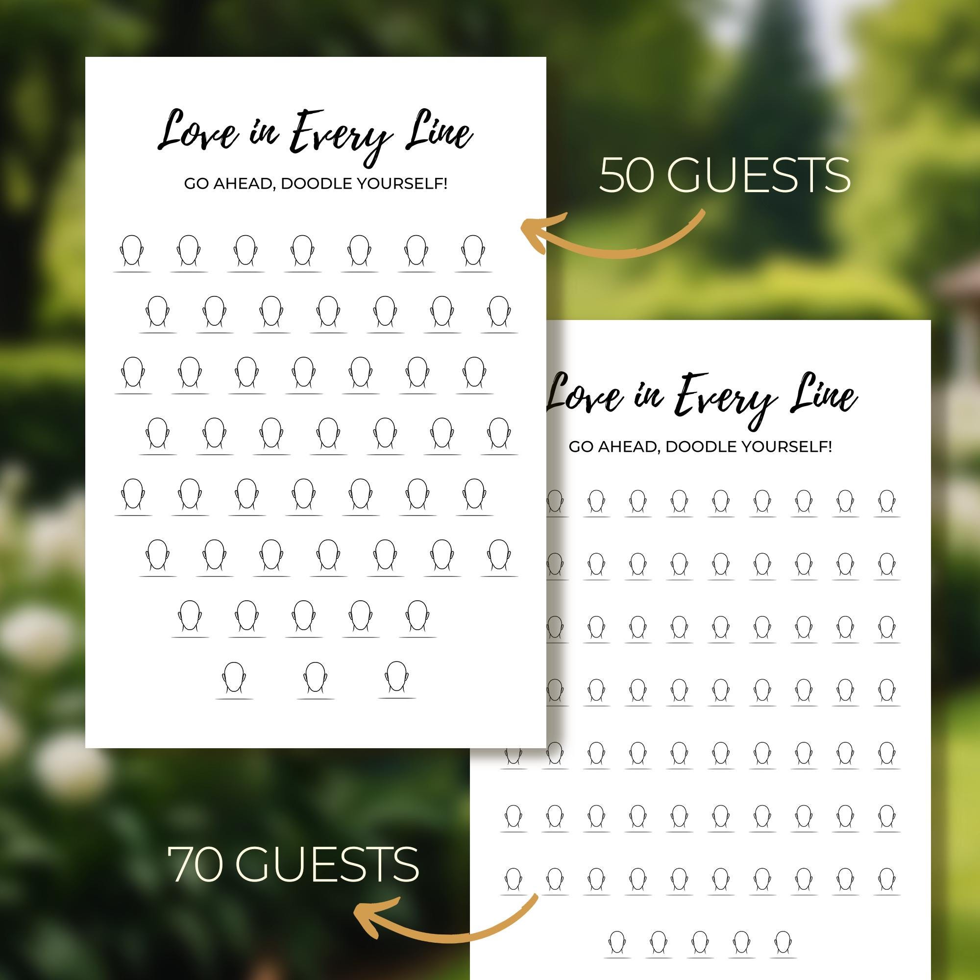 Wedding Guest Book Alternative DIY Unique Idea Guest Book Sign Drawing ...