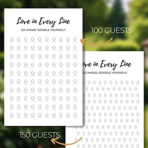 Wedding Guest Book Alternative DIY Unique Idea Guest Book Sign Drawing ...