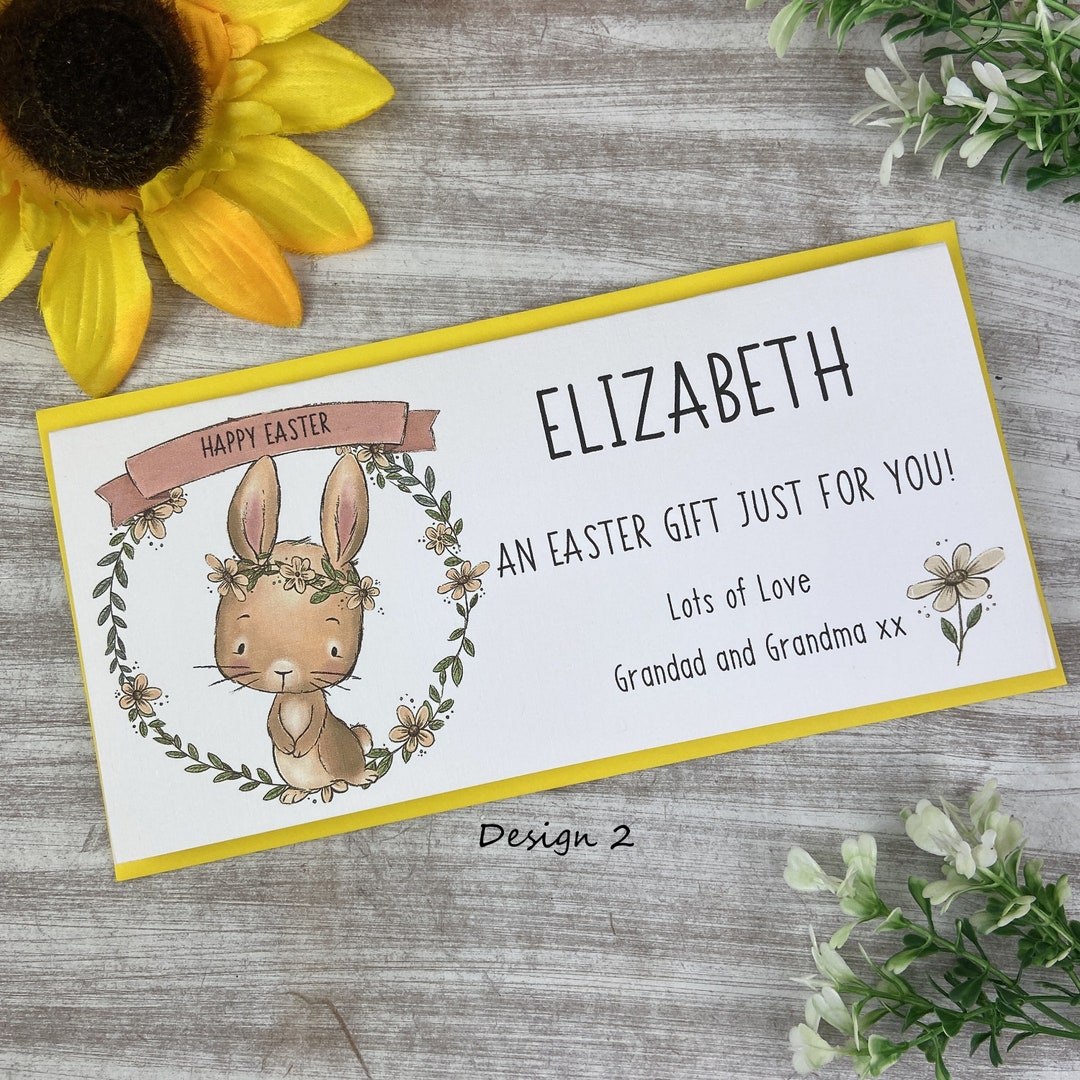 Personalised Easter Money Wallet, Easter Gift, Personalised Money ...