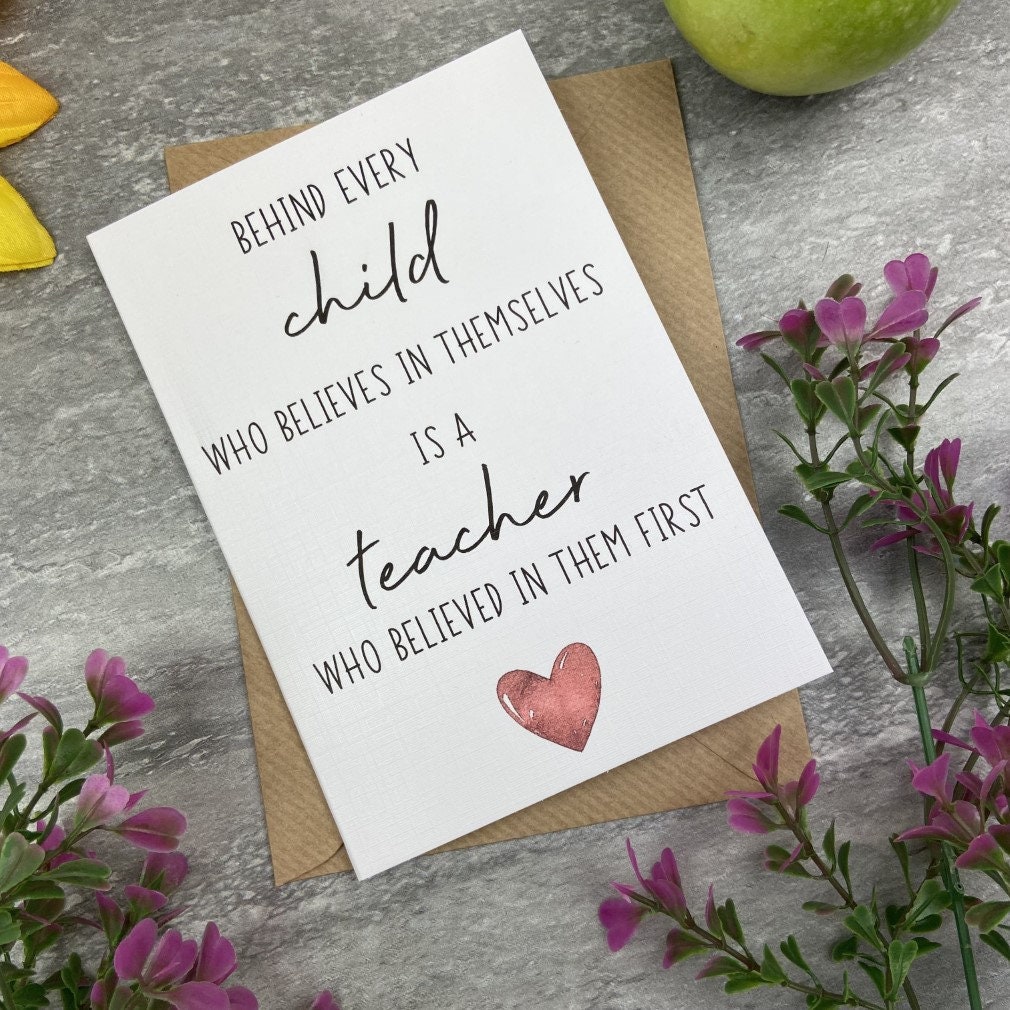 Behind Every Child is A Teacher Who Believed in Them First - Etsy Canada