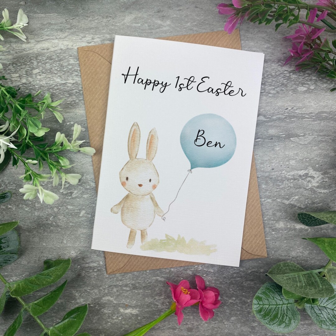Easter Card, Personalised Happy 1st Easter Card, First Easter Card ...