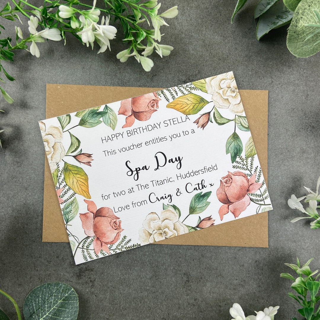 Personalised Gift Voucher, Personalised Voucher, Birthday Surprise Gift ...
