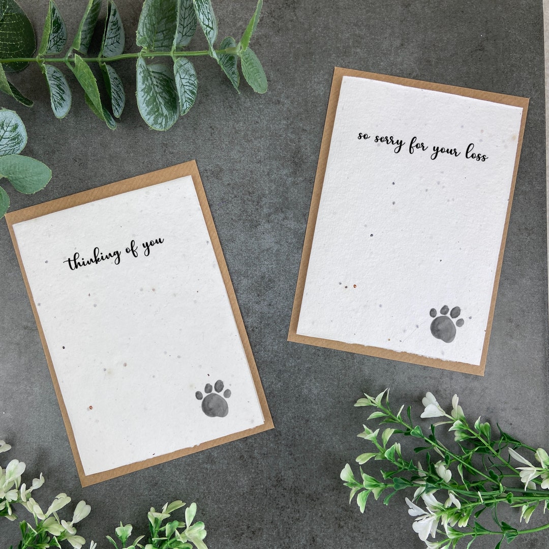Pet Sympathy Card, Pet Loss Card, Card for Pet Loss, Seeded Plantable ...