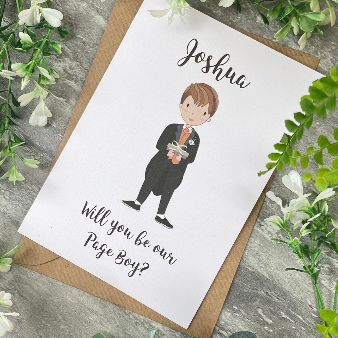 Will You Be My Page Boy Card Personalised Card Wedding Card - Etsy