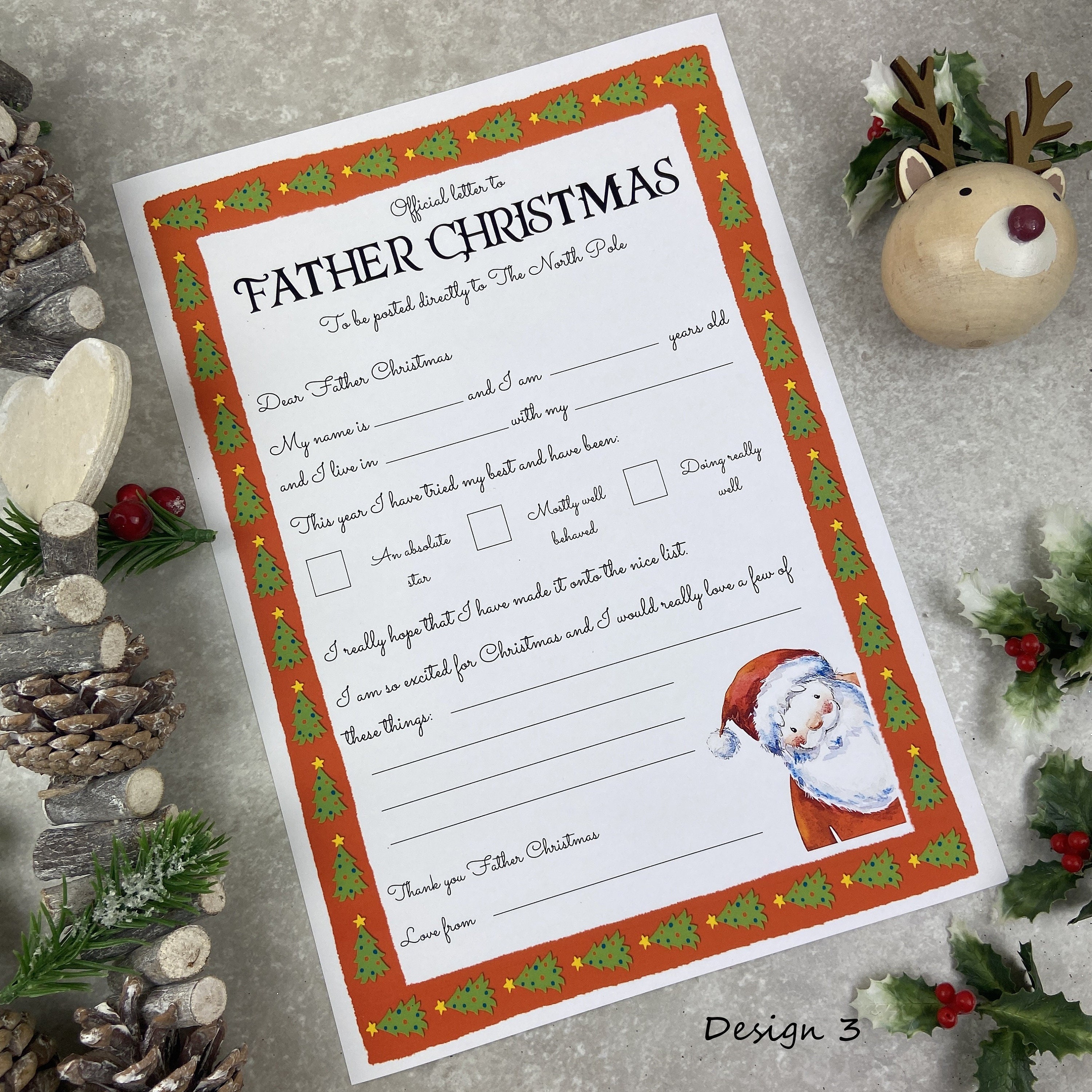 Letter to Father Christmas Letter to Santa Claus Christmas - Etsy