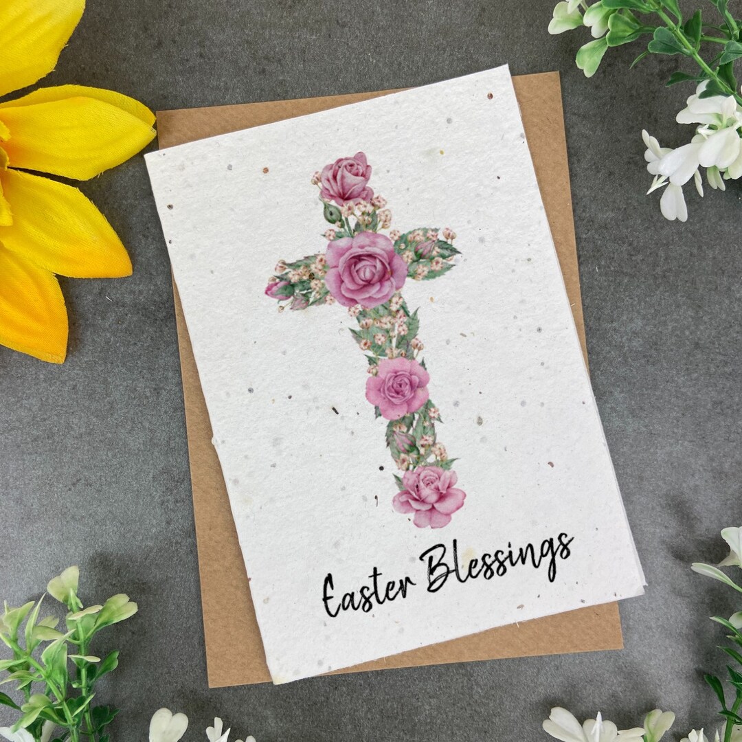 Easter Card, Easter Blessings Plantable Seed Card, Plantable Card, Seed ...
