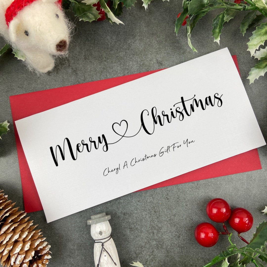 Personalised 'merry Christmas' Money Wallet, Personalised Money ...